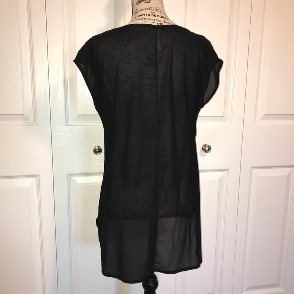 Ginger G | Tops | Ginger G Black Sheer London Short | Poshmark